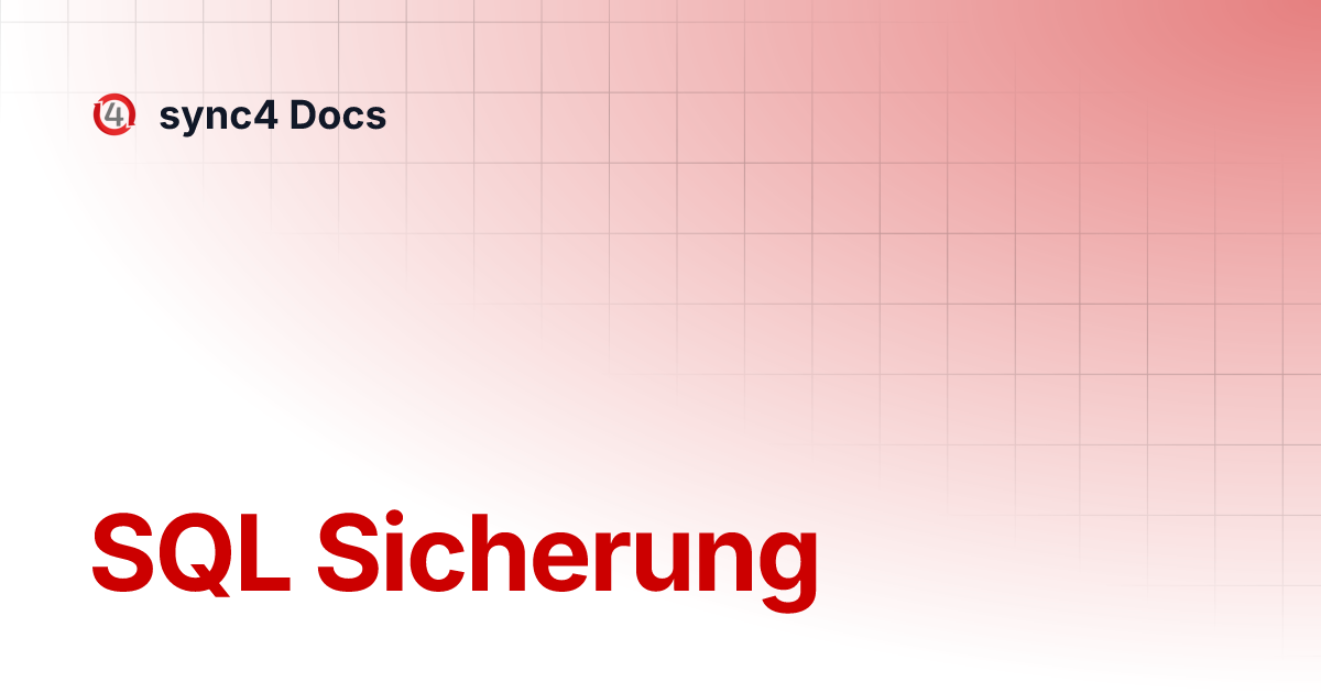 SQL Sicherung | sync4 Docs